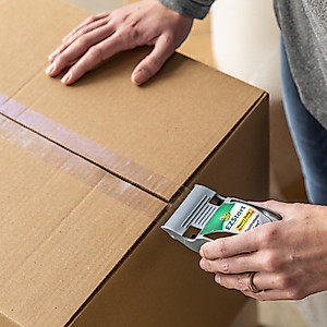 Duck EZ Start Packaging Tape, Single Roll with Dispenser, Clear Packing Tape for Mailing, Moving, Shipping & Storage, Quiet Easy Start Tape for Boxes & Shipping, 1.88 In. x 55.5 Yd. (1259457)