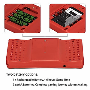 HigoKids Electronic Handheld Games for Kids 3.2" Large Screen Built-in 218 Classic Retro Video Games USB Rechargeable Arcade Gaming Player System Best Road Trip Partner for Boys（Red）