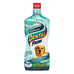 DENTAL FRESH Water Additives Bundle for Dogs & Cats,Original Formula 32oz & Advanced Plaque & Tartar Formula 17oz,Helps improve overall oral health, better breath, and targets plaque & tartar build up