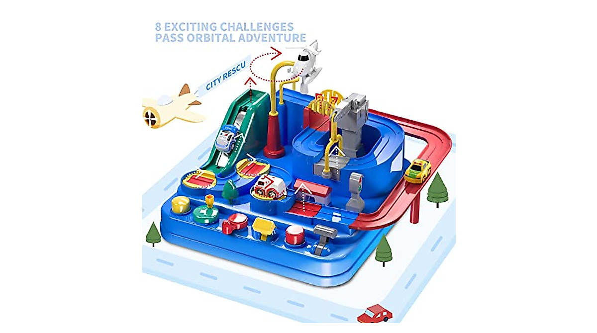 TEMI Kids Race Track Toy for Children Aged 3-7 | Creative Car Adventure ...