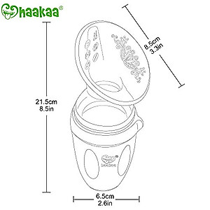 haakaa Gen.3 Manual Breast Pump Upgraded Multifuctional Silicone Breast Pump for Breastfeeding Moms to Collect Breast Milk Reusable(8oz/250ml, Peach)