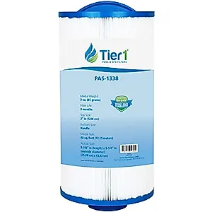 Tier1 Pool & Spa Filter Cartridge | Replacement for Jacuzzi 6540-723, Pleatco PJW40SC-F2M, Filbur FC-2811, Unicel 5CH-402 and More | 40 sq ft Pleated Fabric Filter Media