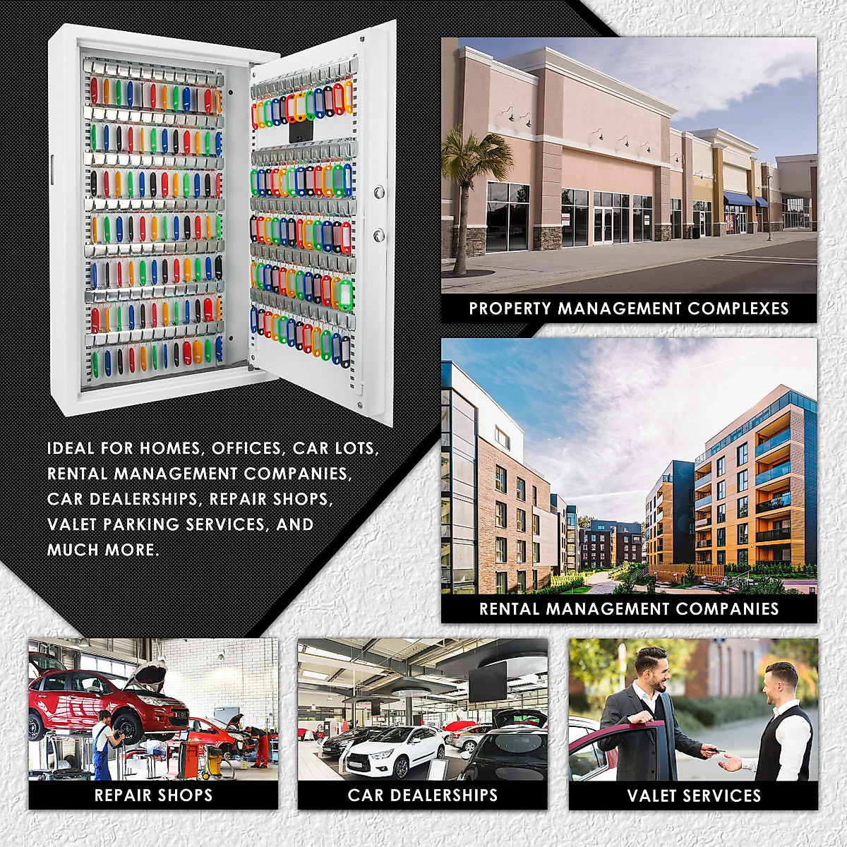 Barska Digital Electronic Keypad Lock Wall Mount Key Cabinet Safe Ideal for Home Hotels Schools & Businesses