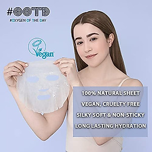 #OOTD Vegan Hydrating Korean Face Mask Sheet Pack Gift Set [30 Count] Brightening Nourishing Facial Masks with Collagen Hyaluronic Acid Ceramide Cica Peptide Vitamin C Kbeauty Face and Skin Care