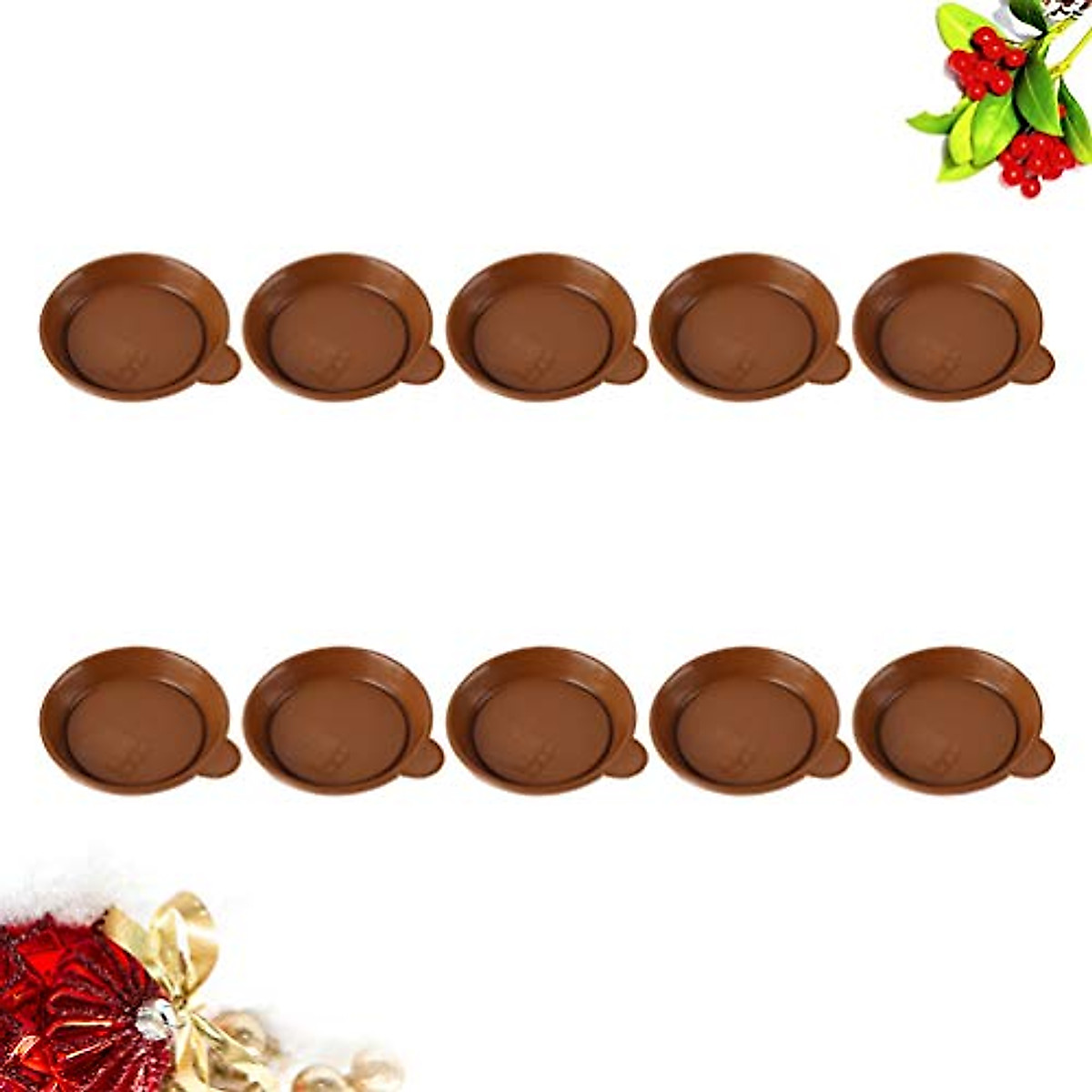 Hemoton 10PCS Plastic Flowerpot Tray Wave Plant Saucer Garden Plant Saucers Plastic Plant Flower Pot Mini Plastic Succulent Tray Plant Pot Base House Plants Indoors Live Earth Round