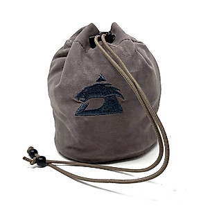 Dundra Multipocket Dice Bag - DND Velvet Pouch - Large Dice Bags for D&D with Pockets - Soft Case for RPG Dice Storage - Drawstring Pouches for Role Playing Games Dice Set - Polyhedral Dice Bag (Grey)