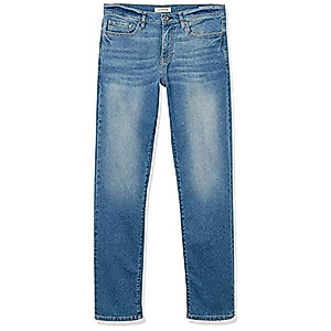 Amazon Essentials Men's Straight-Fit Jean (Previously Goodthreads), Light Blue Broken-in, 33W x 29L