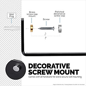 BRAINWAVZ 2-Pack 15" Floating Acrylic Wall Shelf for Speakers, Books, Decor, Plants, Cameras, Photos, Kitchen, Bathroom, Routers & More Universal Small Holder Shelves (Black)