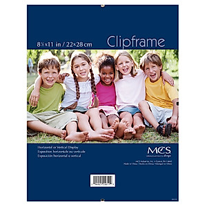 MCS Glass Clip Picture Frame for a 8.5" x 11" Photograph
