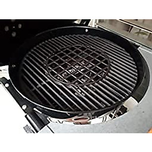 Votenli C883E Cast Iron Cooking Grid Grates Replacement for Weber 22.5 inches One-Touch Silver, Bar-B-Kettle, Master-Touch and One-Touch