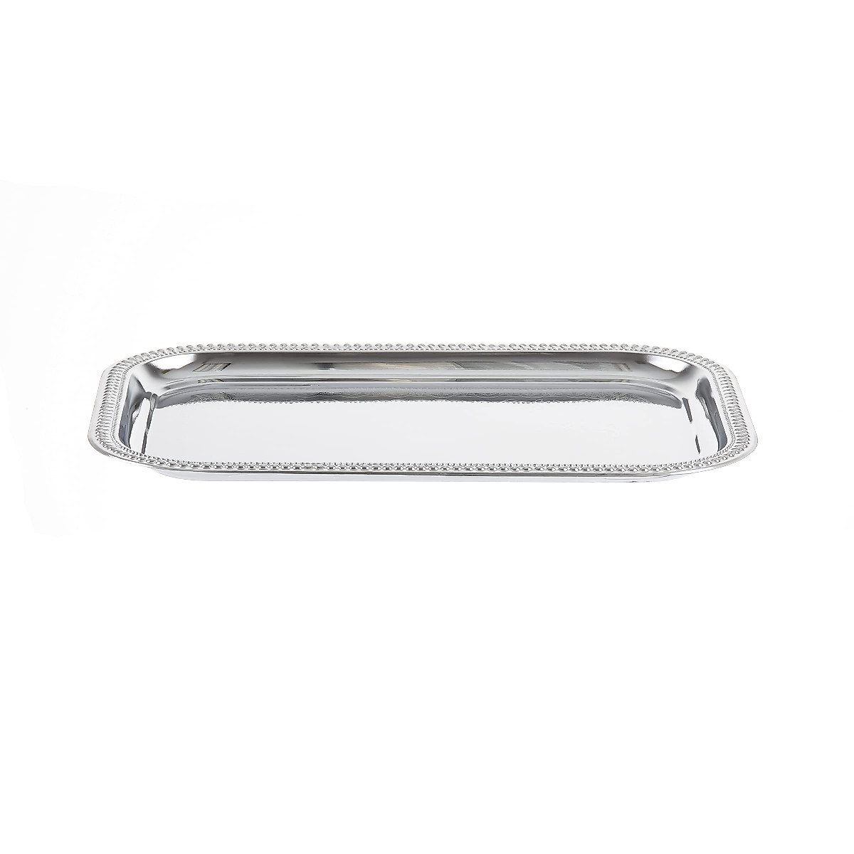 Tablecraft 18-1/2" x 12-1/2" Rectangular Chrome Plated Serving Tray