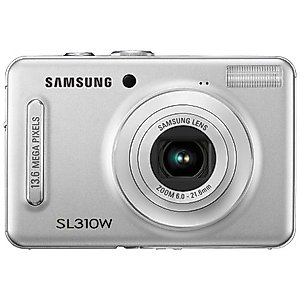 Samsung SL-310W 13.6MP Digital Camera with 3.6x Wide Angle Optical Image Stabilized Zoom (Silver)