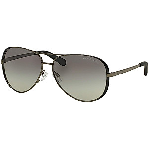 Michael Michael Kors Women's MK5004 Designer Sunglasses, Gunmetal/Black