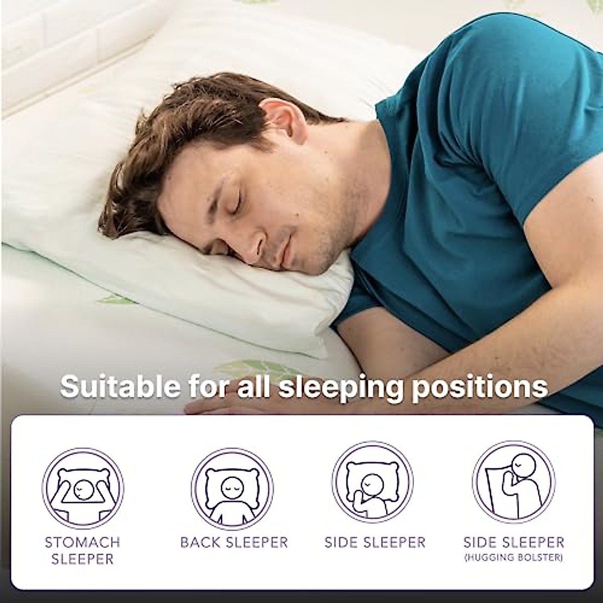 NapQueen Twin XL Size Mattress, 8 Inch Anula Green Tea Infused Memory Foam Mattress, Twin XL Size Mattress Bed in a Box, CertiPUR-US Certified Mattress