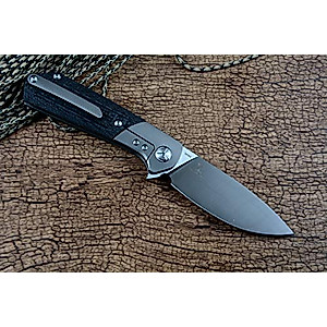 TWOSUN TS223 M390 Blade Titanium Carbon Fiber Handle Frame Lock Gift Collection Folding Knives