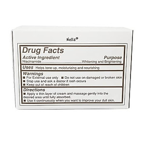 Nella Whitening and Brightening Tone-Up Cream, Fermented Natural Ingredients, Korean Beauty, 50 ml