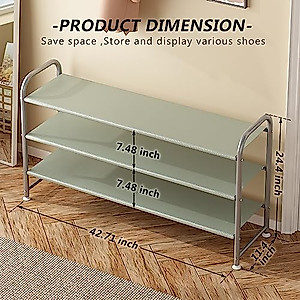 INGIORDAR Shoe Rack 3 Tier Storage Organizer for Closet Entryway