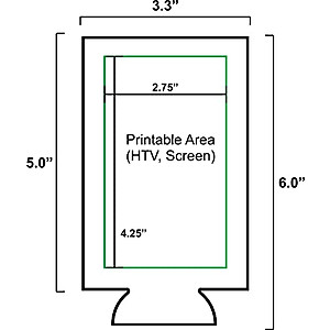 Blank Neoprene Slim Can Coolie (1, White)