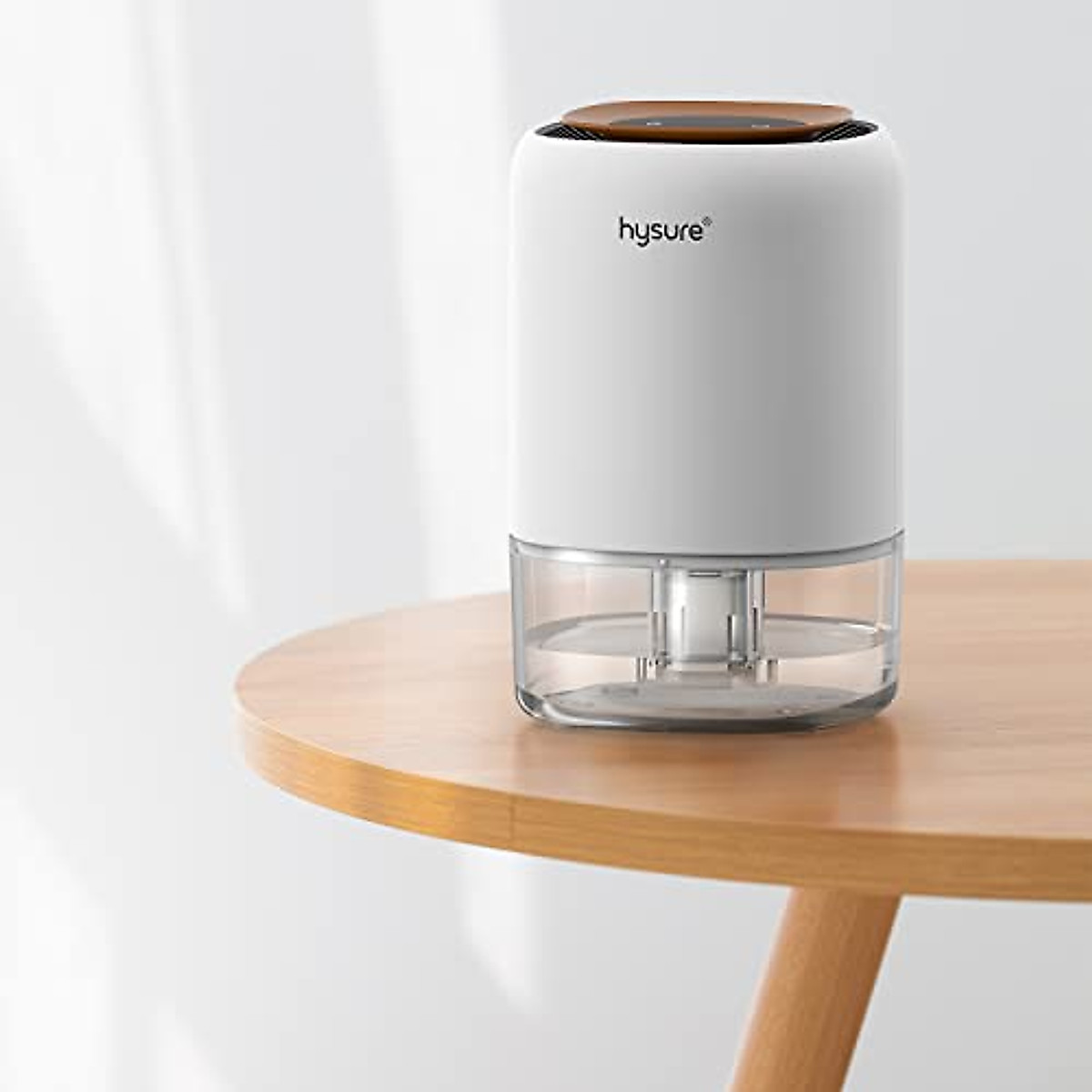 Hysure Small Dehumidifier for 2200 Cubic Feet(220 sq ft), Quiet Portable Deshumidificador for Home RV Bedroom Bathroom Basement Garage Wardrobe, 1400ml(49oz) Water Tank with Safe Auto Shut Off -White