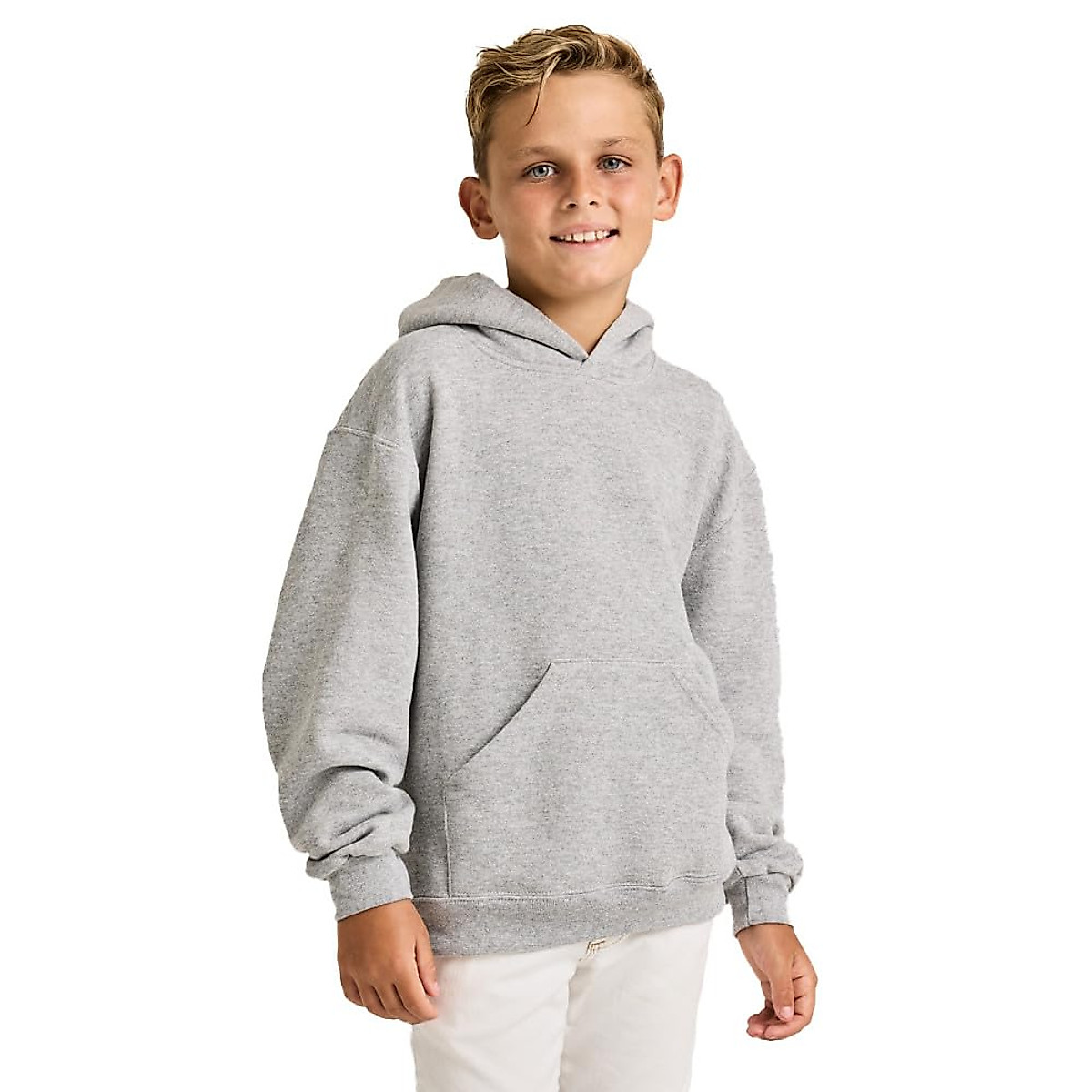 MJ Soffe Big Boys Basic Hooded Sweatshirt, Oxford, X-Large