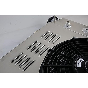 Aluminum Radiators for 1973-1991 Chevy C10 C20 K10 K20 Silverado Scottsdale Truck 5.7 7.4 V8 Pickup K5 Blazer 3 Row Radiator with Electric Fan Shroud Kit Radiador