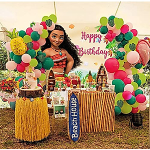 7x5ft Moana Backdrop Maui Summer Beach Princess Girls Birthday Photo Background Baby Shower Party Supplies Cake Table Decorations