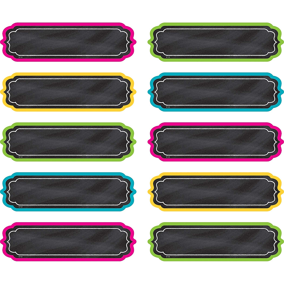 Teacher Created Resources Chalkboard Brights Labels (TCR20871) and Mini Accents (5620)