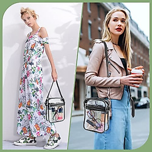 yuanming Clear Bag Stadium Approved, Crossbody Purse Clear Stadium Bags for Women