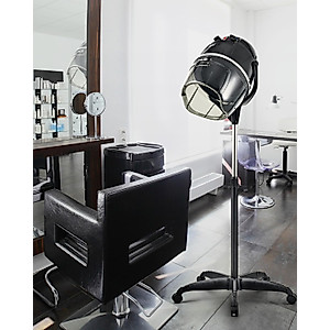 CO-Z Professional Adjustable Hooded Stand-Up Hair Bonnet Dryer with Timer Swivel Caster Rolling Base for Beauty Salon or Home Use