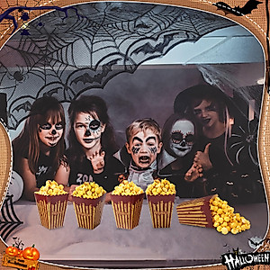 MotiMind 100 pcs Popcorn Boxes for Movie Night Popcorn Bags Popcorn Containers Creepy Carnival Decor Circus Snack Boxes Candy Cookie Container for Movie Night Halloween Birthday Party Supplies