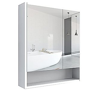 DSDD Mirrors Wall, Dressing Table with Objective Lens, Bathroom Medicine Cabinet, Bathroom Anti-Fog Box