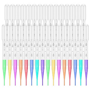 Labvida 200PCS 3ml Disposable Plastic Transfer Pipettes, Calibrated Dropper Suitable for Essential Oils Deployment,Science Laboratory, DIY Art, LVG003