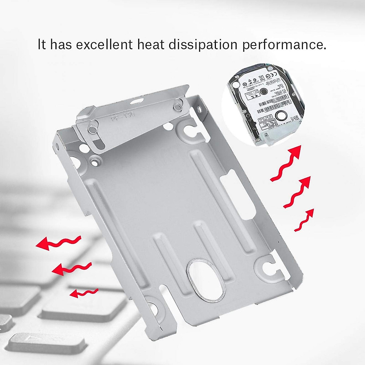 Dpofirs 2.5 Inch Hard Drive Holder for PS3 Hard Drive Holder, Hard Drive Mount, Hard Drive Mount Adapter Kit Tray for PS3 CECH-400X with Screws