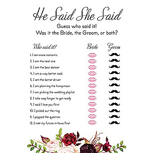 Planet Mango Floral Bridal Shower Games - Set of 4 Games for 50 Guests - with Mimosas Bar Banner and Bride to Be Sash