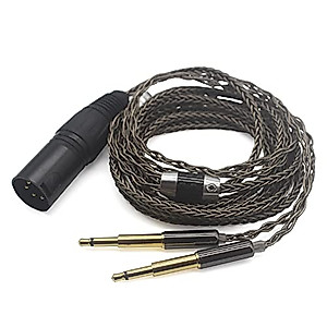 Youkamoo 4 Pin XLR Balanced 8 Core Silver Plated Braided Headphone Replacement Upgrade Cable for Meze 99 Classics