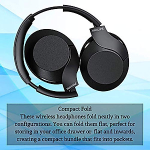 Philips Noise Cancelling Headphones Wireless Bluetooth Over The Ear Headphones with Mic and Google Assist Industry Leading Active Noise Cancellation