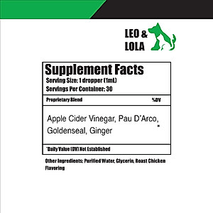 Leo & Lola Natural Cat Antibiotic : Antibiotics for Cats : Cat Antibiotics : Antibiotic for Cats : Cat Antibiotics for UTI : Cat UTI : Cat UTI Treatment : Cat UTI Antibiotics : 1 fl oz