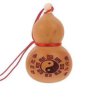 DOITOOL Natural Wine Gourd, Outdoor Portable Water Bottle with Stopper Chinese Feng Shui Hu Lu Gourd Ornament, Water, Wine, Medicine Gourd