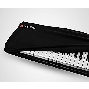 Artesia Harmony 88 Weighted Key Digital Piano - Black with Matching Furniture Stand and Three Pedal Board, includes Two Months of TakeLessons Online Lessons