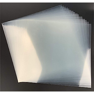 10 Pack 4 Mil Clear Mylar Stencil Sheets, 12" x 12" Blank Stencils, Reusable Template Material, Make Your Own Stencil Compatible for Cricut Vinyl Cutting Machine
