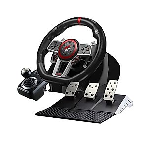 Flashfire Suzuka 900R racing wheel set with Clutch pedals and H-shifter for PC, PS3, PS4, Xbox 360, XBOX ONE and Nintendo Switch