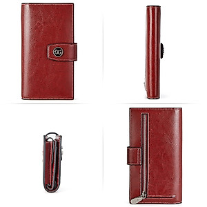 BOSTANTEN Womens Leather Wallets Bundle Genuine Leather Backpack