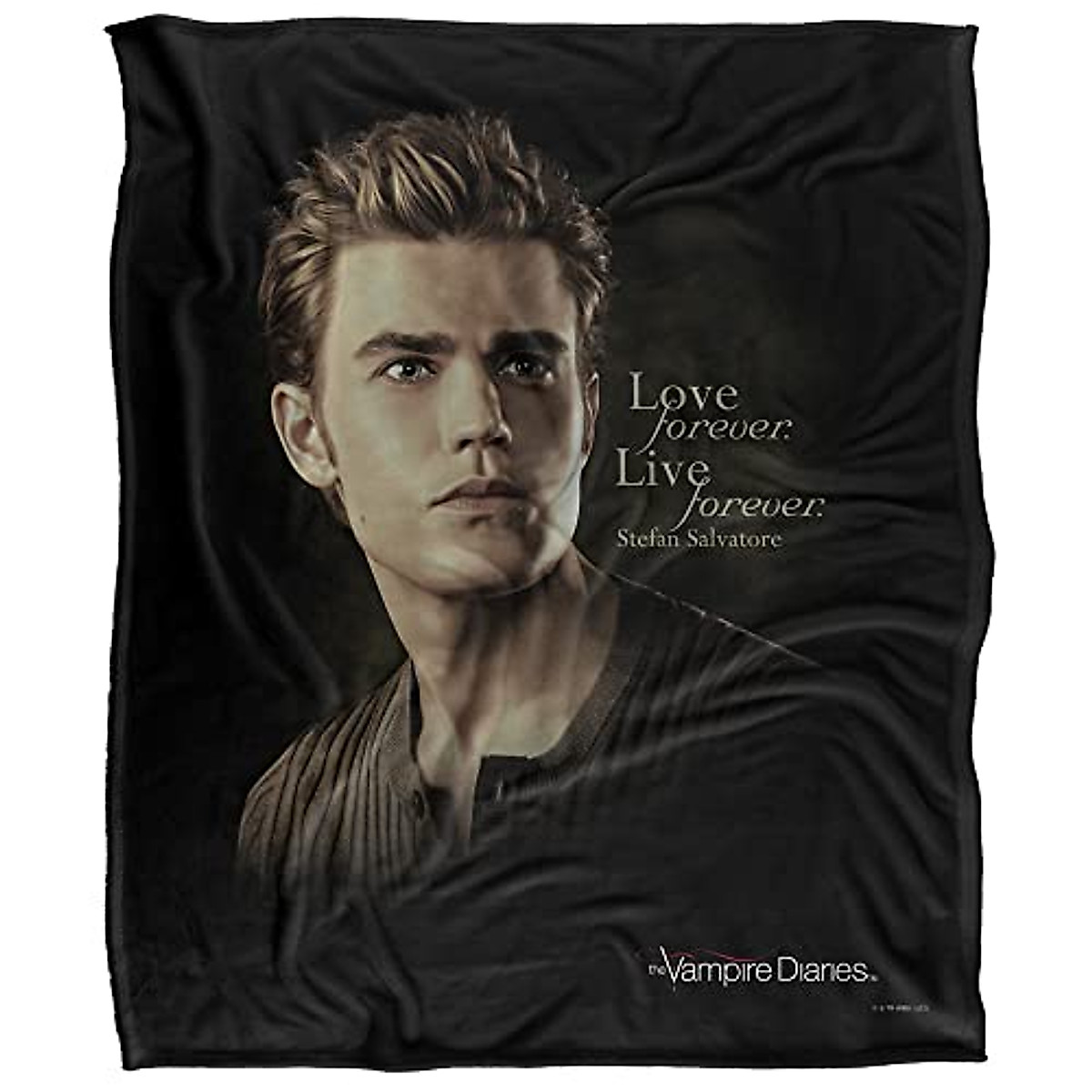 Vampire Diaries Blanket, 50"x60", Forever Silky Touch Sherpa Back Super Soft Throw Blanket
