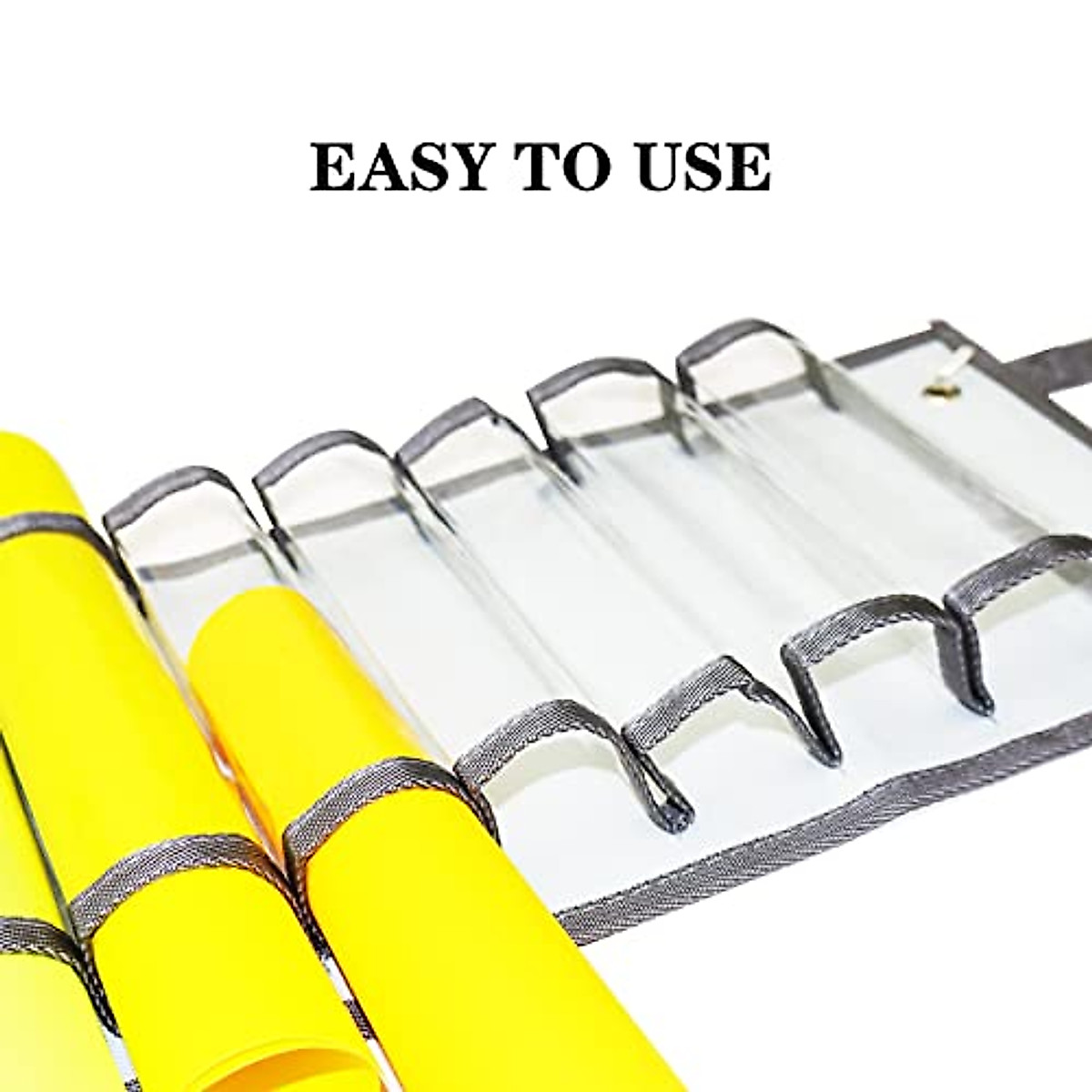 Vinyl Rolls Storage Rack, Vinyl Roll with 24 Compartment Volume Compartments Wall Mount/Door, Vinyl Storage Rack for Craftsmanship (Gray)