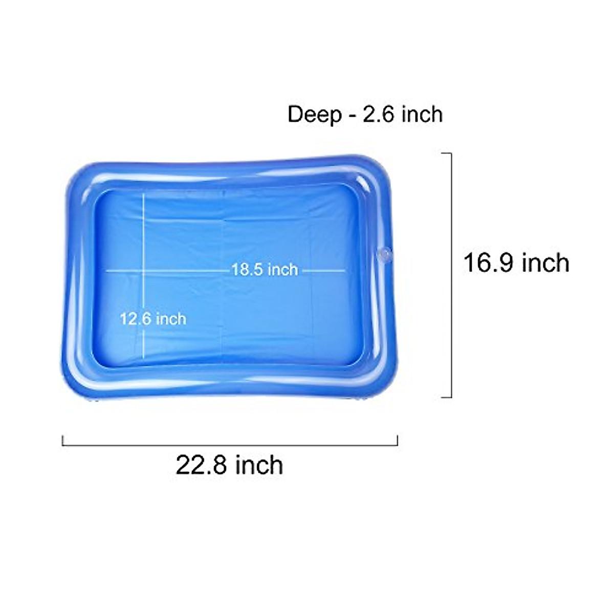 4-Pack Inflatable Ice Serving Bar Coolers for Parties, Salad BBQ Picnic Ice Food Drinks Buffet Server Tray for Indoor Outdoor Party