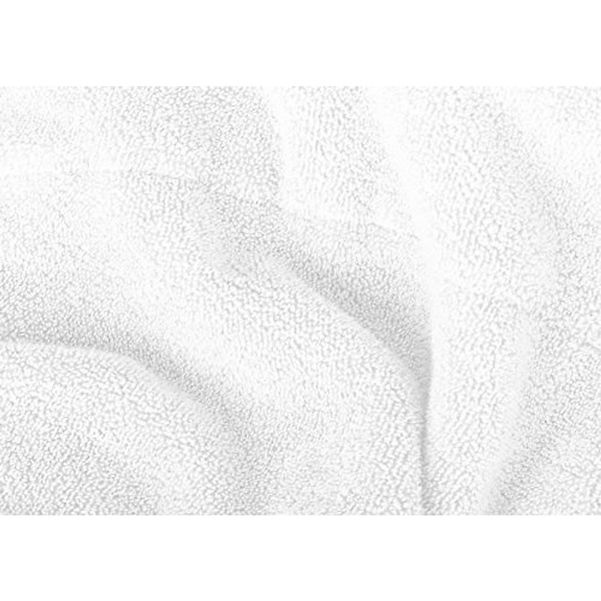 Amazon Brand – Pinzon Unisex Terry Bathrobe 100% Cotton, White, Medium / Large