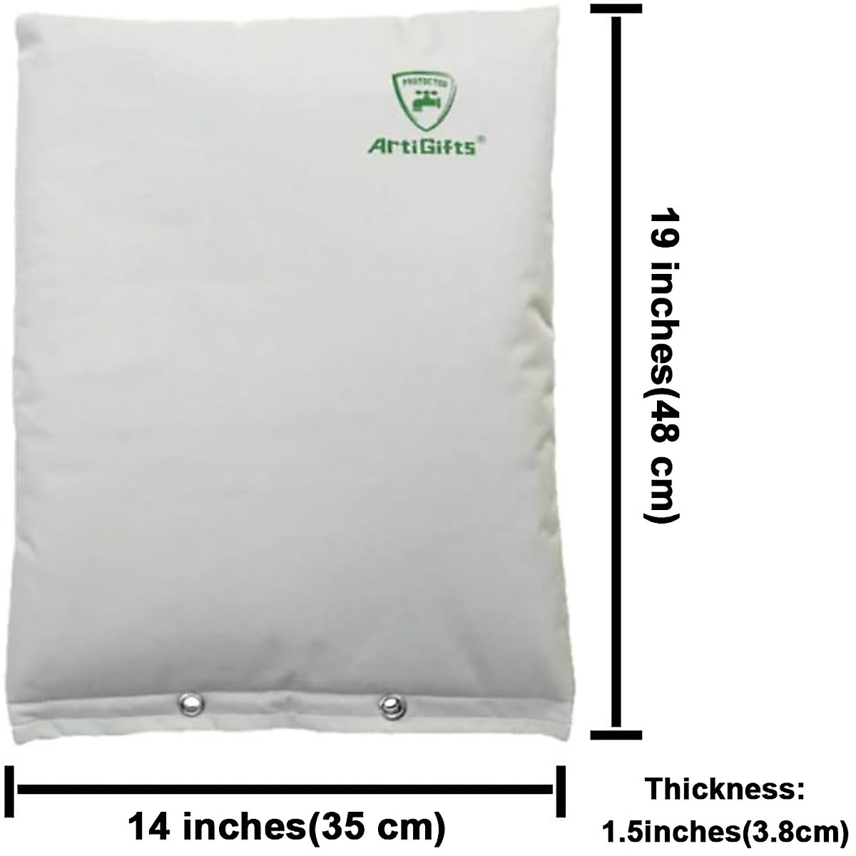 ArtiGifts Insulated Pouch - Backflow Insulation Cover for Winter Freeze Protection, Pale Khaki, 14’’W x 19’’H - Measure Before Purchase