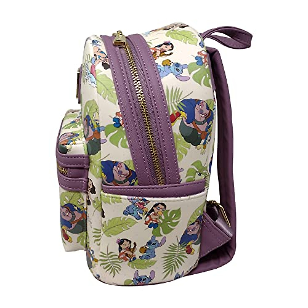 Loungefly Disney Lilo and Stitch Allover Print Womens Double Strap Shoulder Bag Purse