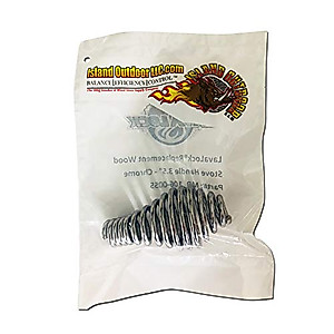 LavaLock BBQ Heavy Duty Spring Handle One Sided 3-1/2" Tapered Chrome Barbecue Smoker, Grill, Stove, Pit Accessories