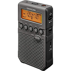 Sangean DT-800BK AM/FM/NOAA Weather Alert Pocket Radio (Black)